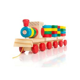 all Kids United Spielzeug-Eisenbahn Sortierwürfel Holzzug