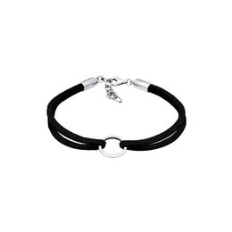 Elli Armband 'Kreis' Damen Gr&ouml;&szlig;e 16 schwarz / silber