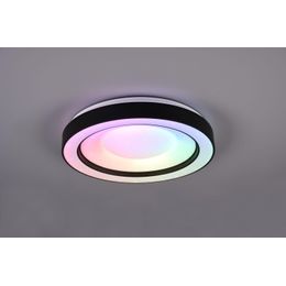 REALITY Arco Deckenleuchte LED Schwarz, 1-flammig, Fernbedienung, Farbwechsler