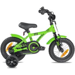 Kinderfahrrad PROMETHEUS BICYCLES "Hawk" Fahrräder Gr. 22 cm, 12,5 Zoll (31,75 cm), grün Kinder Kinderfahrräder