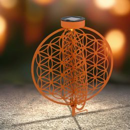Globo Sun Solarleuchte Rostfarben, 1-flammig