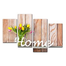Bilderdepot24 Leinwandbild Home Tulpen