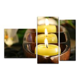 Bilderdepot24 Leinwandbild Wellness Kerzen