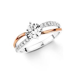 Amor Ring Damen Gr&ouml;&szlig;e 60 rosegold / silber