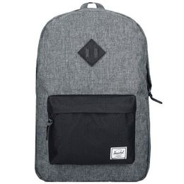 HERSCHEL Heritage Rucksack 47 cm Laptopfach raven crosshatch black black leather