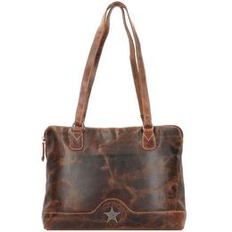 Billy The Kid Ranger Schultertasche Leder 38 cm brown