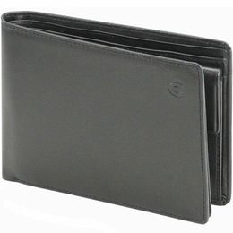 Esquire Logo Geldbörse Leder 13 cm schwarz