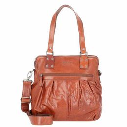 Pride and Soul Schultertasche Leder 34 cm cognac