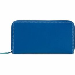 mywalit Medium Tri-fold Geldbörse I Leder 14 cm denim