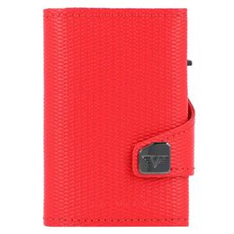 Tru Virtu Click & Slide Kreditkartenetui RFID Leder 6,5 cm coral-red
