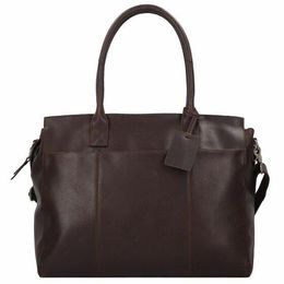 Burkely Vintage Doris Schultertasche Leder 39 cm Laptopfach brown