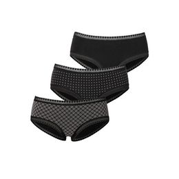Lascana Panty schwarz Gr. 44/46 f&uuml;r Damen. Mit Spitze. K&ouml;rpernah. Nachhaltig.