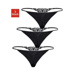 Lascana String schwarz Gr. 48/50 für Damen. Nachhaltig.