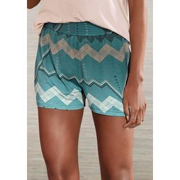 Lascana Pyjamashorts mehrfarbig Gr. 36/38 f&uuml;r Damen. Mit Allover-Druck, Print. Bequem