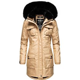 Navahoo Parka 'Tinis' Damen Gr&ouml;&szlig;e M beige / schwarz