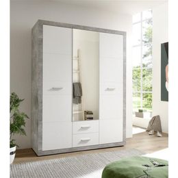 möbelando möbelando Kleiderschrank Stern Eleganter Kleiderschrank mit viel Stauraum & Spiegeltür