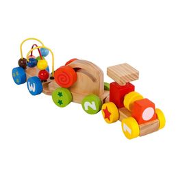 KIDS GLOBE Spielwelt Kids2-Play Wood Lernspielzug Lokomotive + zwei Wagons