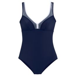 Lascana Badeanzug Damen Gr&ouml;&szlig;e XL navy / wei&szlig;