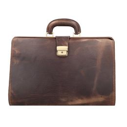 Green Burry Greenburry Vintage Doktorkoffer Leder 41 cm teak-brown