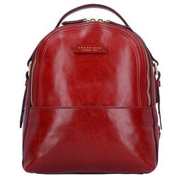 The Bridge Pearldistrict City Rucksack Leder 32 cm red currant