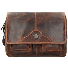 Billy The Kid Ranger Messenger Leder 38 cm Laptopfach brown