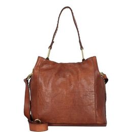 Campomaggi Schultertasche Leder 30 cm cognac