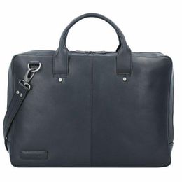 Plevier Navigator Aktentasche Leder 44 cm Laptopfach schwarz