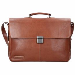 Plevier Navigator Decca Aktentasche Leder 44 cm Laptopfach dunkelbraun