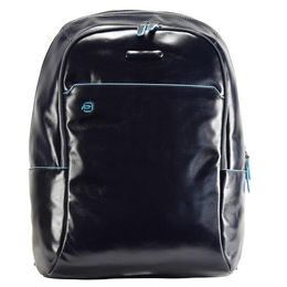 Piquadro Blue Square Rucksack Leder 39 cm Laptopfach nachtblau