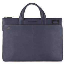 Piquadro Black Square Aktentasche Leder 42 cm Laptopfach blue4