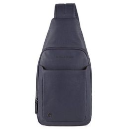 Piquadro Black Square Umhängetasche Leder 20 cm blue4