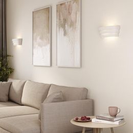 Illumina astro Amas 320 Wandleuchte aus Gips B: 32 H: 12,5 T: 11 cm, weiß matt 1431001
