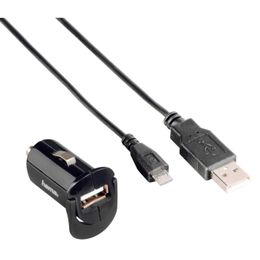 Hama KFZ Lader USB Picco Ladegerät Micro-USB-Kabel 12V Smartphone-Ladegerät (Flach