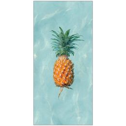MySpotti Spritzschutz fresh Happy Pineapple, 100 x 210 cm, blau