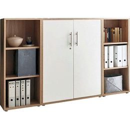 BMG Möbel Büromöbel-Set Tabor Office, (Set, 2-St), beige|weiß