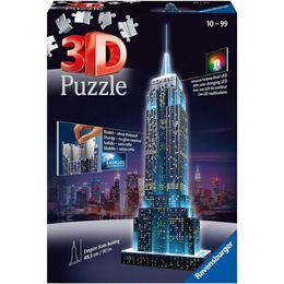 Ravensburger 3D-Puzzle Empire State Building bei Nacht, 216 Puzzleteile, mit Farbwechsel LEDs; Made in Europe, FSC® - schützt Wald - weltweit, bunt