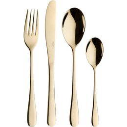 Pinti Inox PINTINOX Besteck-Set Princess Sun (24-tlg), 6 Personen, Edelstahl 18/10, PVD Beschichtung, spülmaschinengeeignet, goldfarben