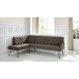 exxpo - sofa fashion Eckbank Doppio, Frei im Raum stellbar, braun