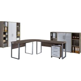 BMG Möbel Büromöbel-Set Tabor Office, (Set, 10-St), beige|weiß