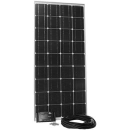 Sunset Solarmodul Stromset AS 140, 140 Watt, 12 V, 140 W, Monokristallin, (Set), für Gartenhäuser oder Reisemobil, silberfarben