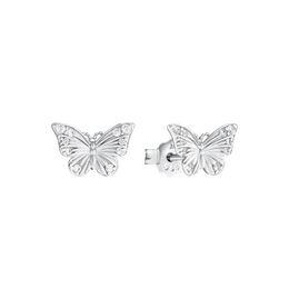 Amor Paar Ohrstecker Schmetterling, 2031780, mit Zirkonia (synth), silberfarben|weiß