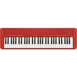 Casio Home-Keyboard Piano-Keyboard, CT-S1RDSP, ideal für Piano-Einsteiger und Klanggourmets, rot