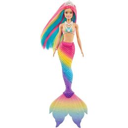 Barbie Meerjungfrauenpuppe Puppe, Dreamtopia Regenbogenzauber Meerjungfrau mit Farbwechsel, bunt