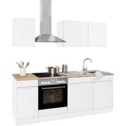 Optifit Küchenzeile Roth, ohne E-Geräte, Breite 210 cm, weiß