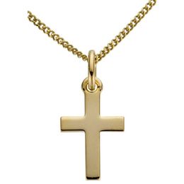 Firetti Kettenanhänger Schmuck Geschenk Gold 333 Halsschmuck Anhänger für Halskette Kreuz, gelb|goldfarben