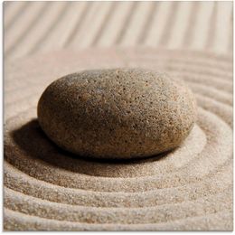 Artland Glasbild Mini Zen Garten - Sand, Zen (1 St), in verschiedenen Größen, beige
