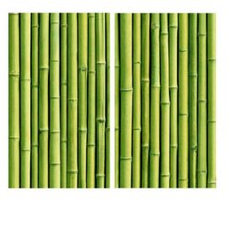 Wall-Art Herd-Abdeckplatte Küche Herdabdeckplatte Bambus, Glas, (Set, 2 tlg), moderne Schutzplatte, grün