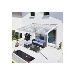 Gutta Terrassendach Premium, BxT: 410,2x306 cm, Bedachung Dachplatten, BxT: 410x306 cm, Dach Acryl klar, weiß