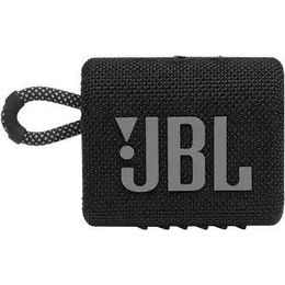 JBL GO 3 Portable-Lautsprecher (Bluetooth, 4,2 W, wasser- und staubfest), schwarz