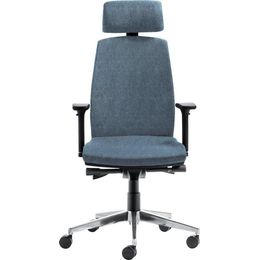 mayer Sitzmöbel Mayer Sitzmöbel Chefsessel Drehstuhl myCONTRACT LINE, Rückenhöhe 7-fach verstellbar, verstellbare Kopfstütze, blau
